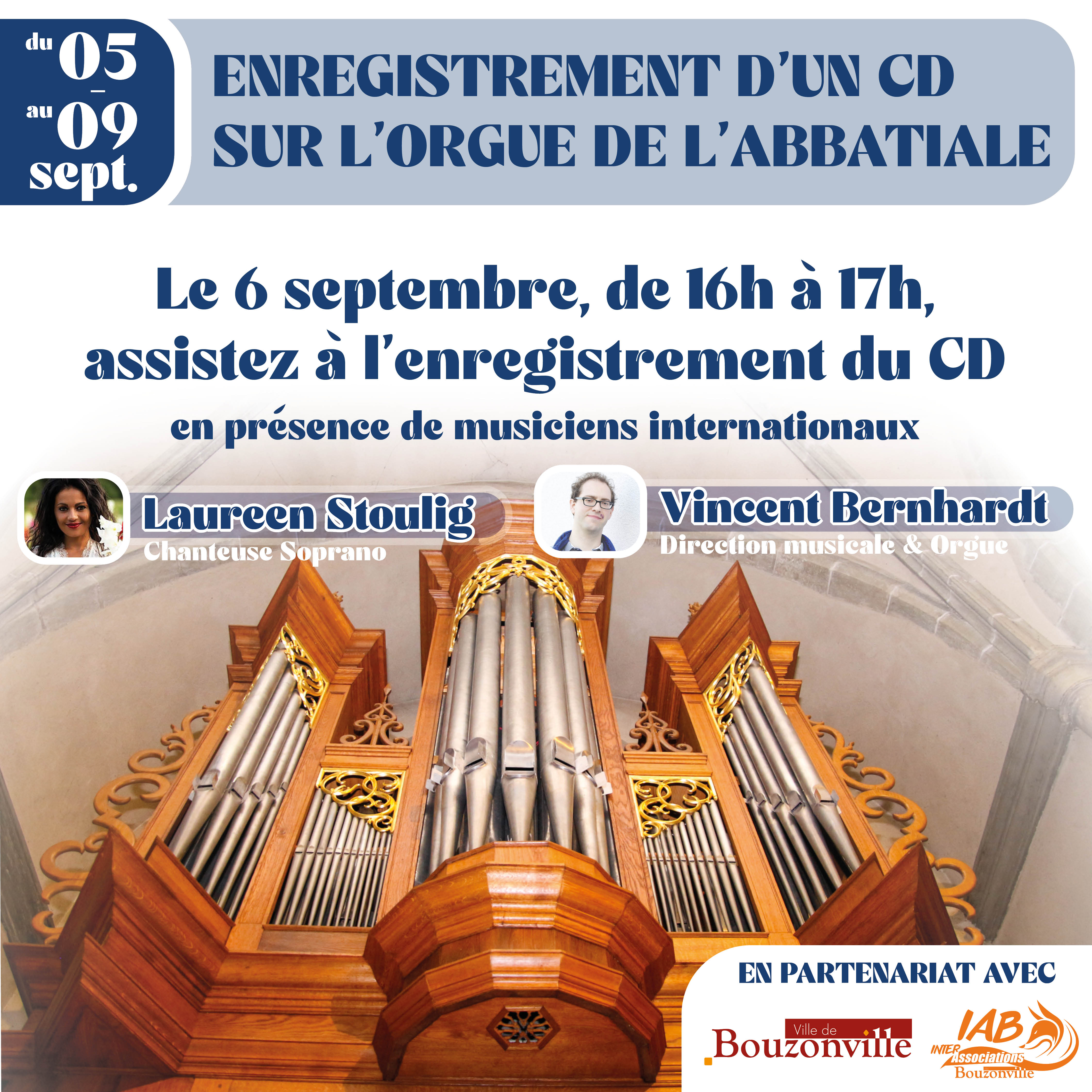 CD de l'Orgue de l'Abbatiale - Ville de Bouzonville | Place du Général de Gaulle 57320 Bouzonville